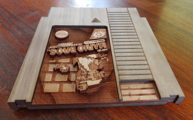 Wooden Mario Bros NES Cartidge - Etsy
