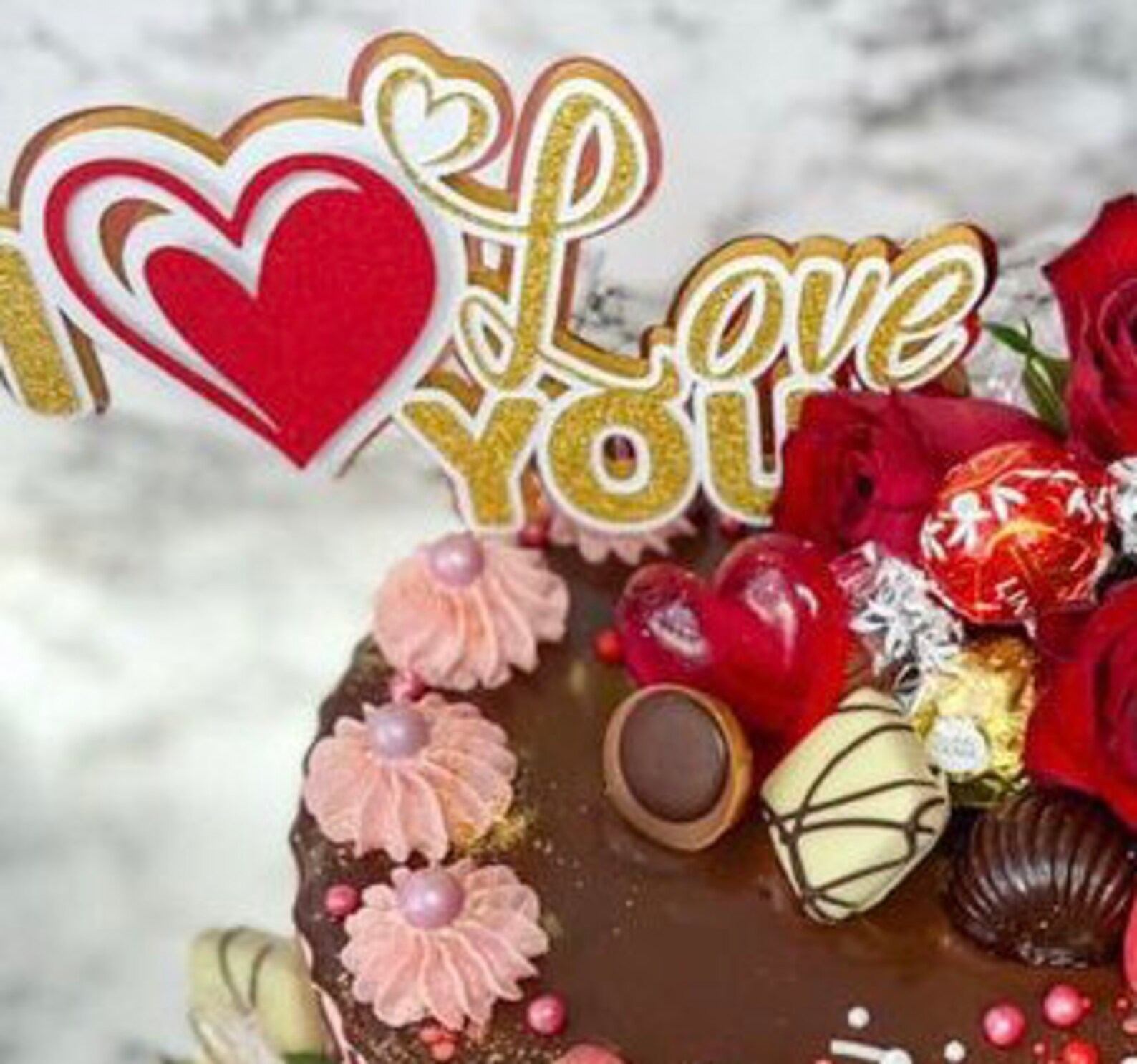 I Love You Cake Topper | Silhouette Studio | Instant Download | PDF JPG ...