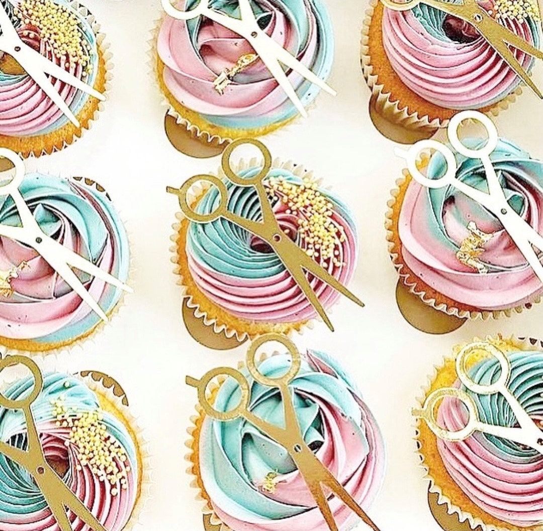 Scissors Cupcake Toppers Silhouette Studio Instant Download PDF JPG SVG ...