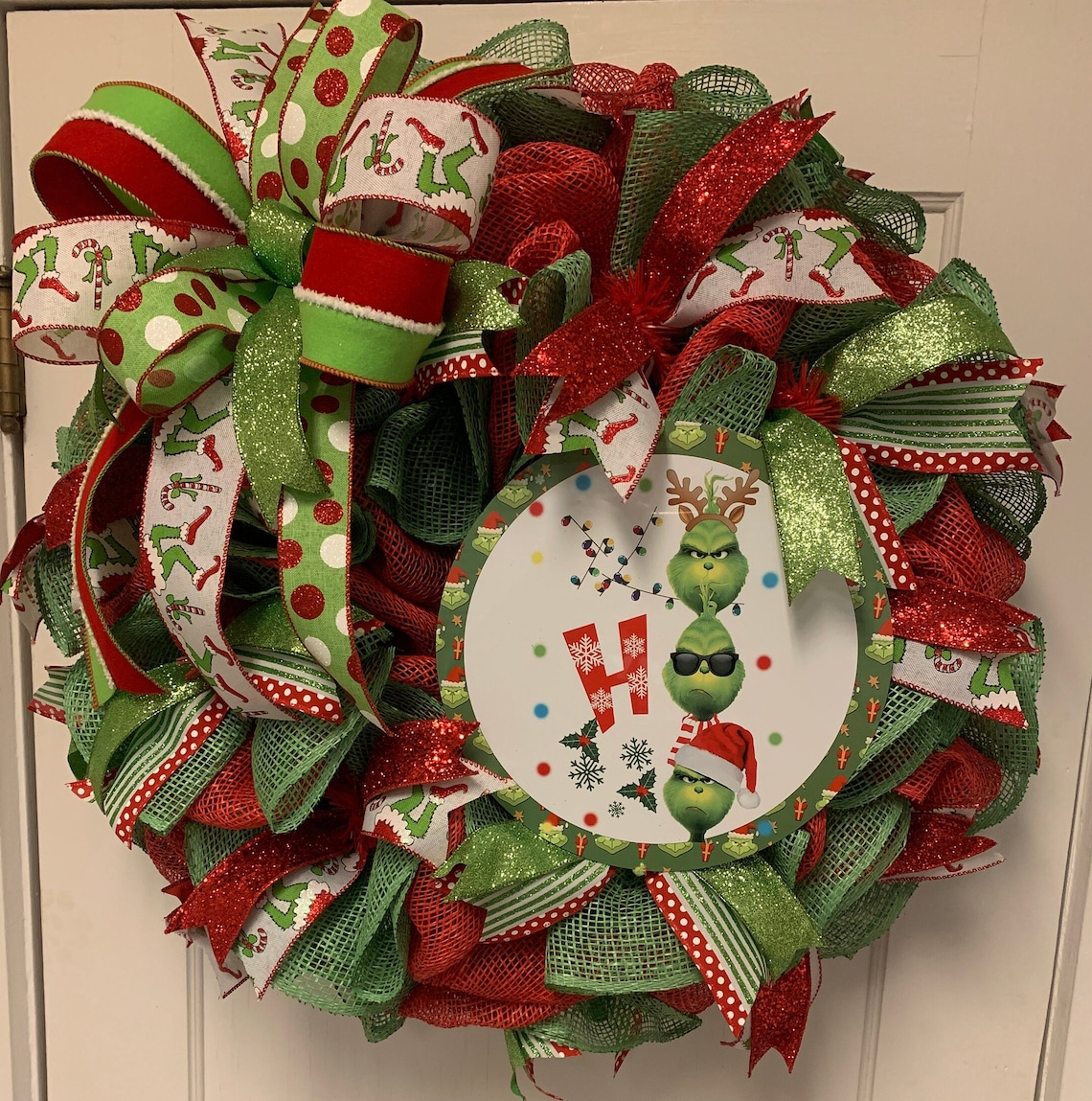 The Grinch Christmas Wreath Mr. Grinch Christmas Wreath You're a Mean ...