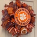 Clemson Tigers Wreath | Clemson University Wreath | Clemson Football ...