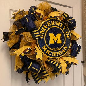 University of Michigan Football Wreath | Michigan Wolverines Football ...