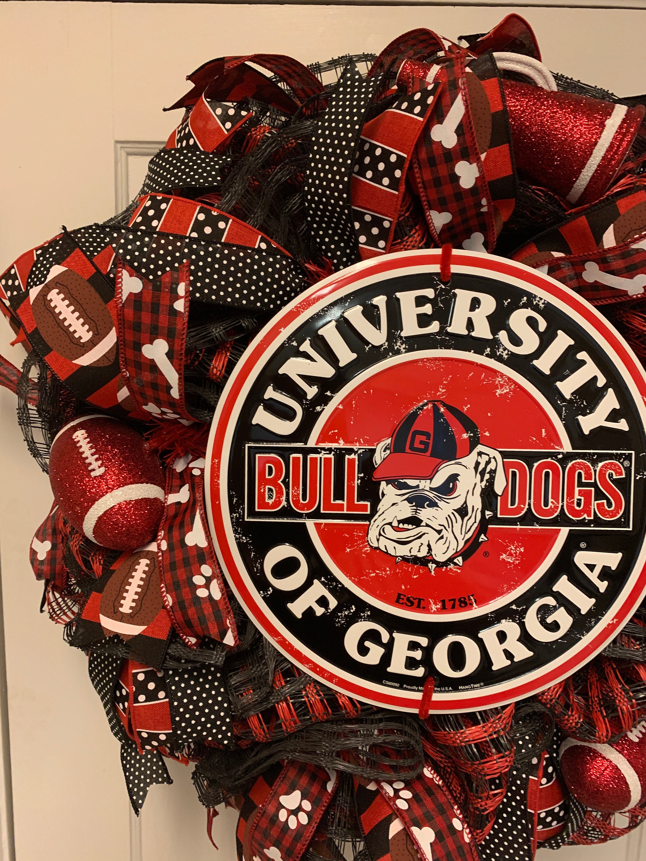 University of Georgia Wreath Bulldogs Wreath UGA Wreath - Etsy