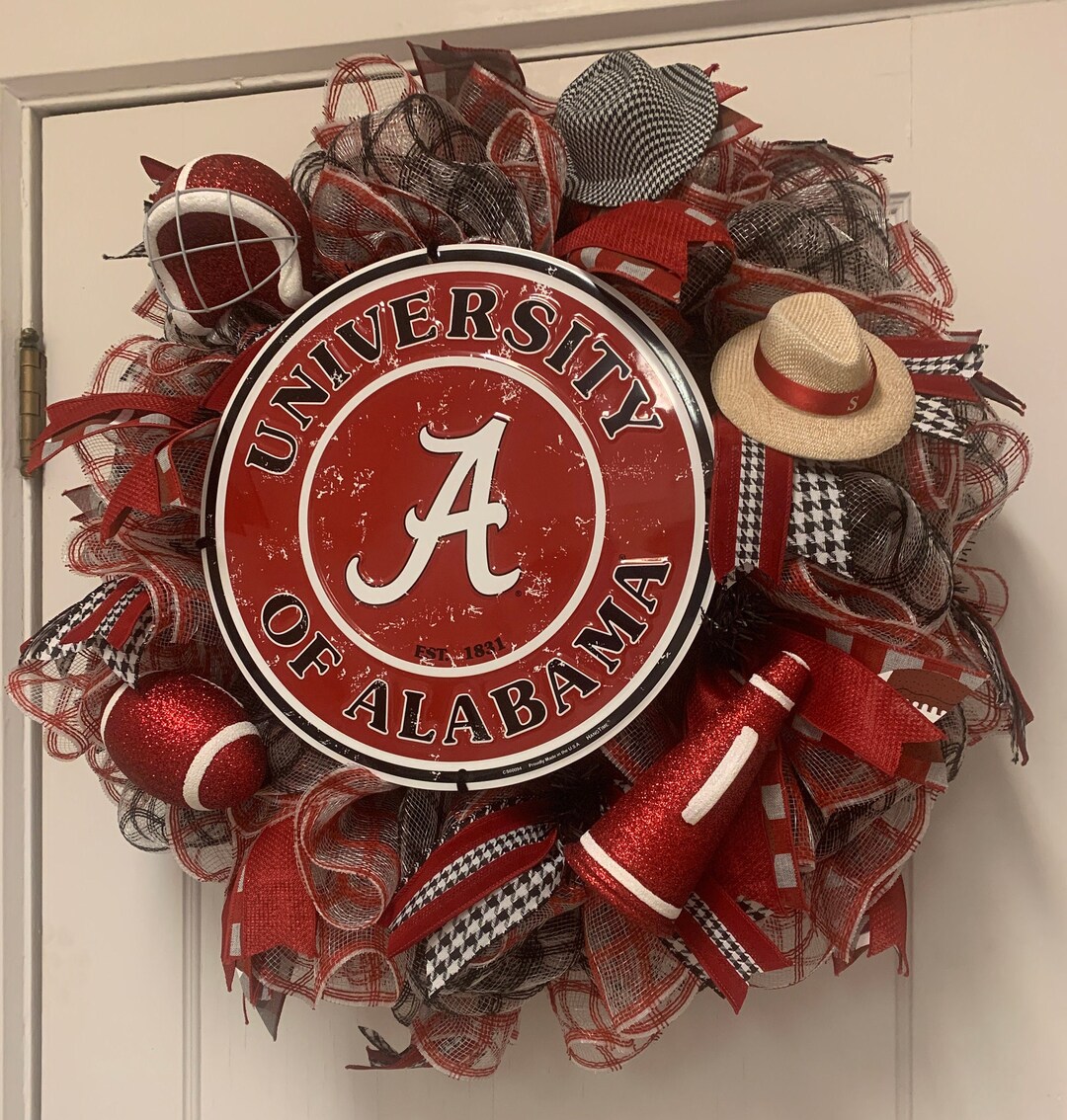 University of Alabama Wreath | Roll Tide Wreath | Bama Wreath | Alabama ...