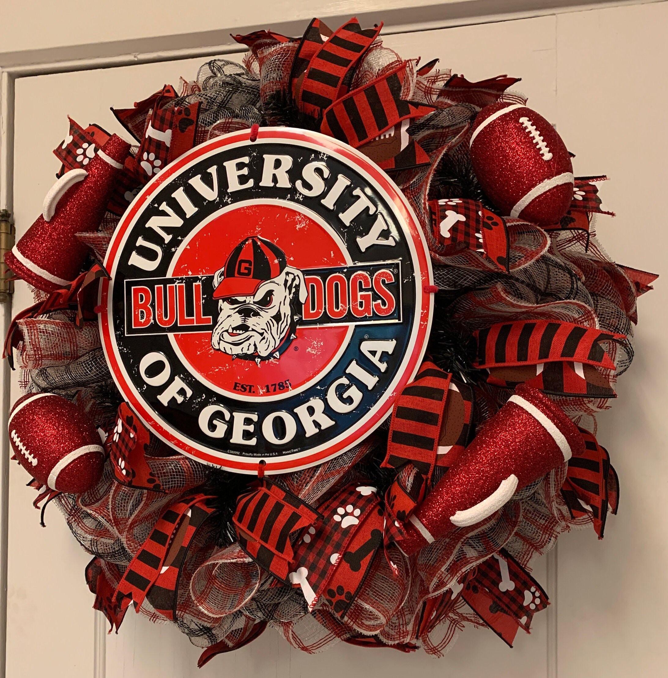 University of Georgia Wreath Bulldogs Wreath UGA Wreath - Etsy