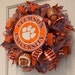 Clemson Tigers Wreath Clemson University Wreath Clemson Football Wreath Fighting Tigers Wreath ...
