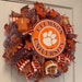 Clemson Tigers Wreath Clemson University Wreath Clemson Football Wreath ...