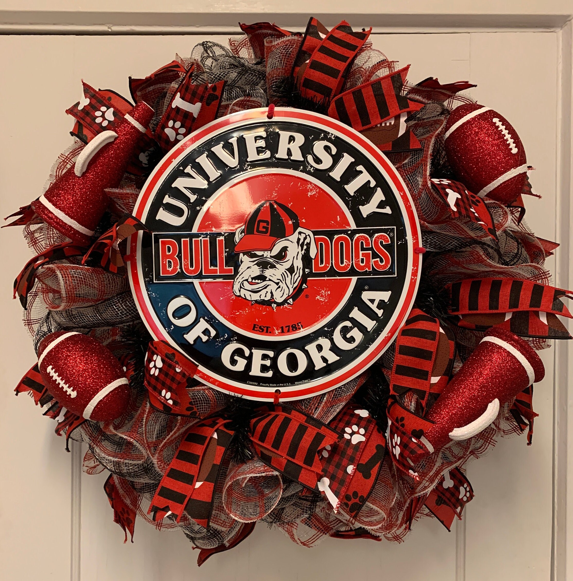 University of Georgia Wreath Bulldogs Wreath UGA Wreath - Etsy