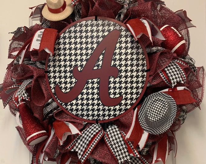University Of Alabama Wreath Roll Tide Wreath Bama Wreath Alabama