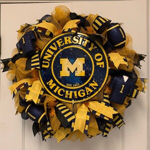 University of Michigan Football Wreath | Michigan Wolverines Football ...