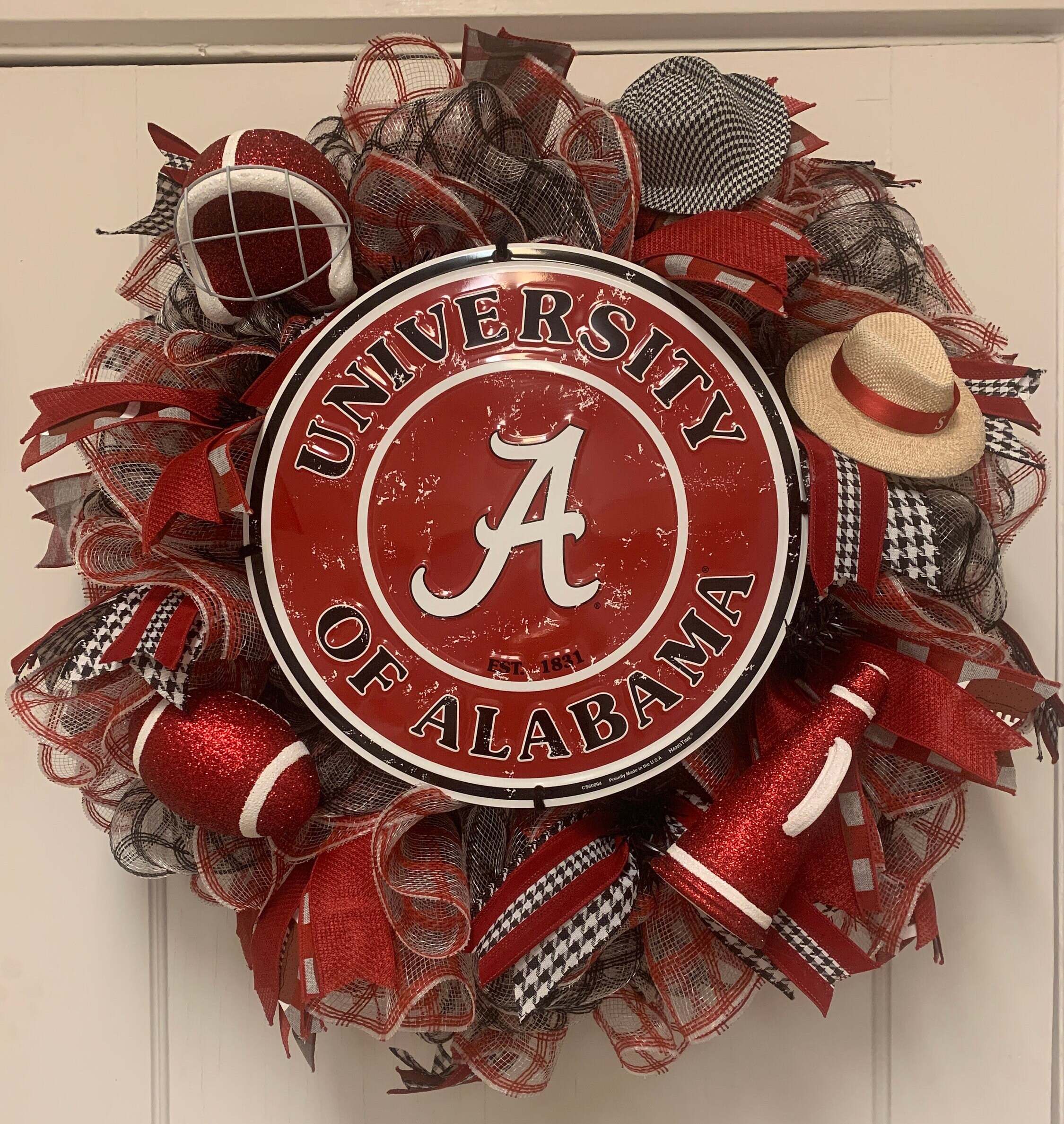 University of Alabama Wreath | Roll Tide Wreath | Bama Wreath | Alabama ...