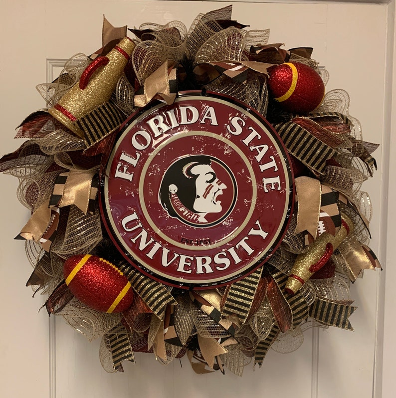 Florida State Wreath | FSU Wreath | Seminoles Wreath | Noles Wreath ...