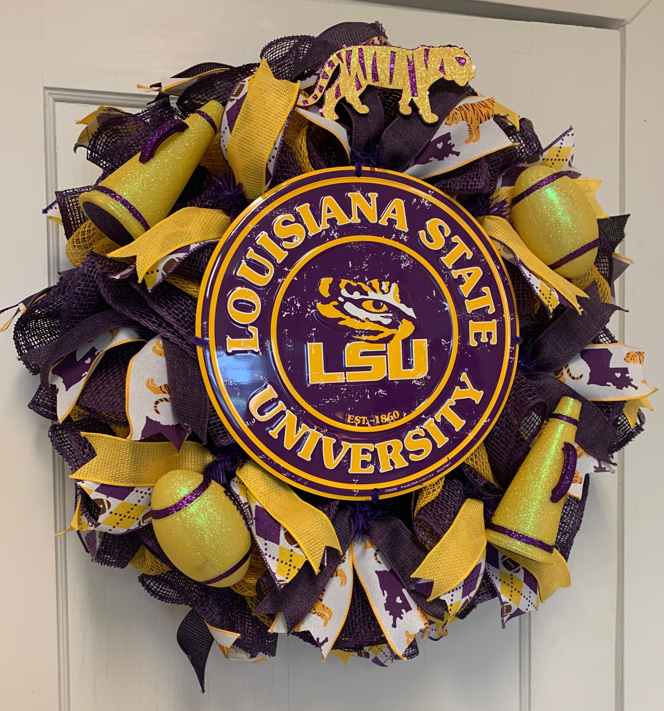LSU Tigers Wreath Louisiana State University Wreath LSU - Etsy