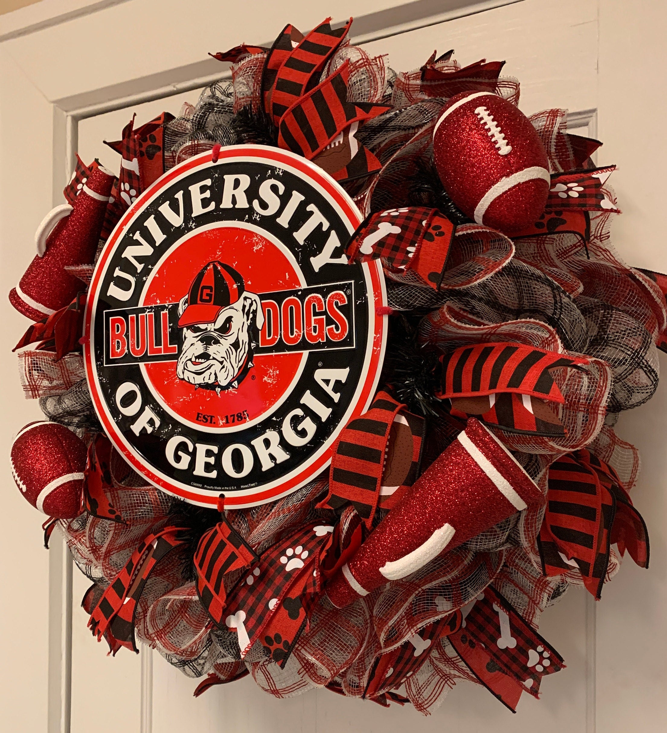 University of Georgia Wreath Bulldogs Wreath UGA Wreath - Etsy