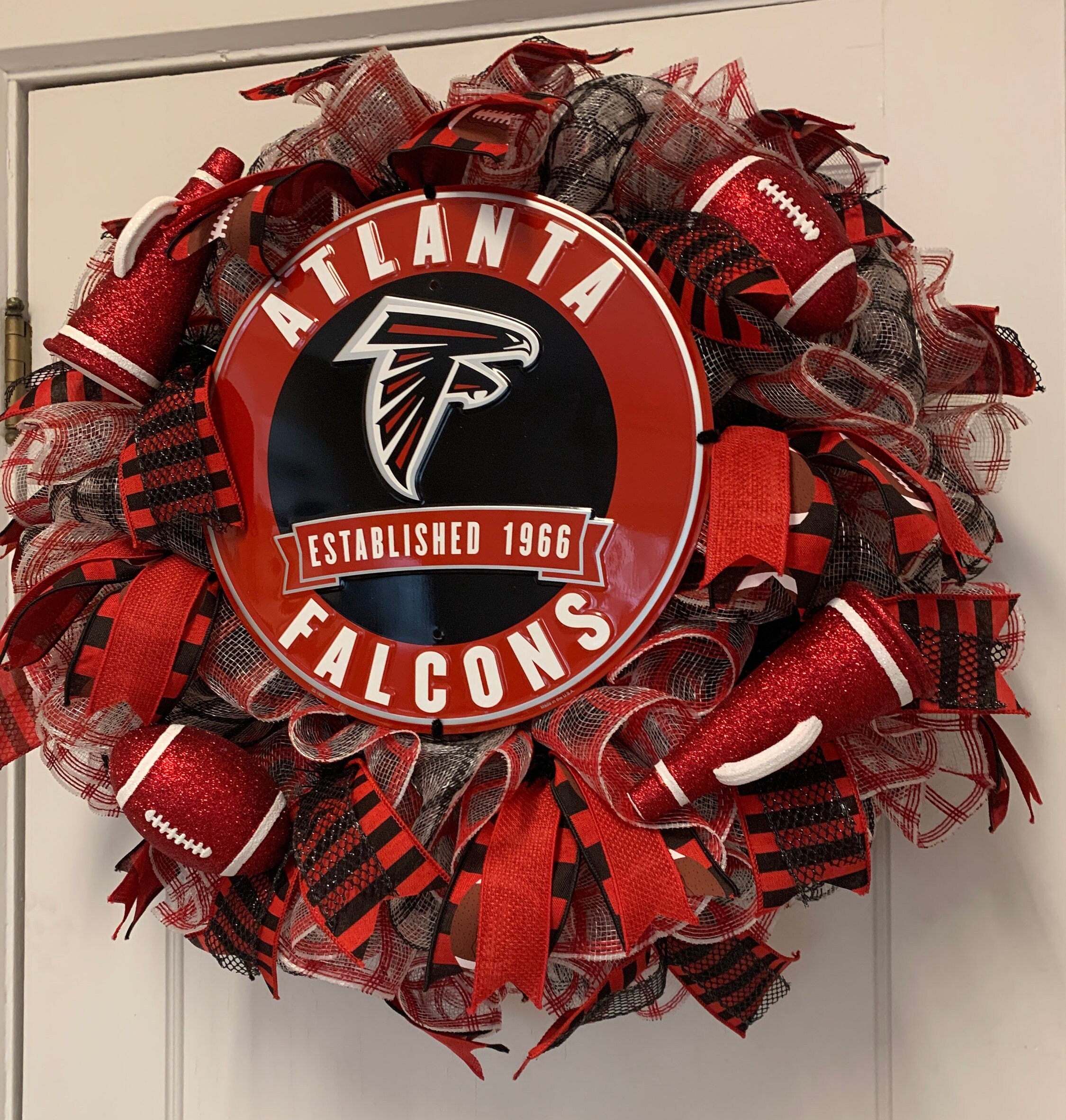 Atlanta Falcons Football Wreath| Falcons Wreath| Rise up Falcons Wreath ...