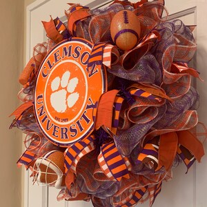 Clemson Tigers Wreath | Clemson University Wreath | Clemson Football Wreath | Fighting Tigers ...