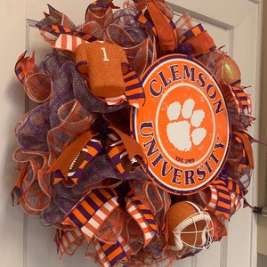 Clemson Tigers Wreath | Clemson University Wreath | Clemson Football ...