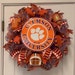 Clemson Tigers Wreath Clemson University Wreath Clemson Football Wreath Fighting Tigers Wreath ...
