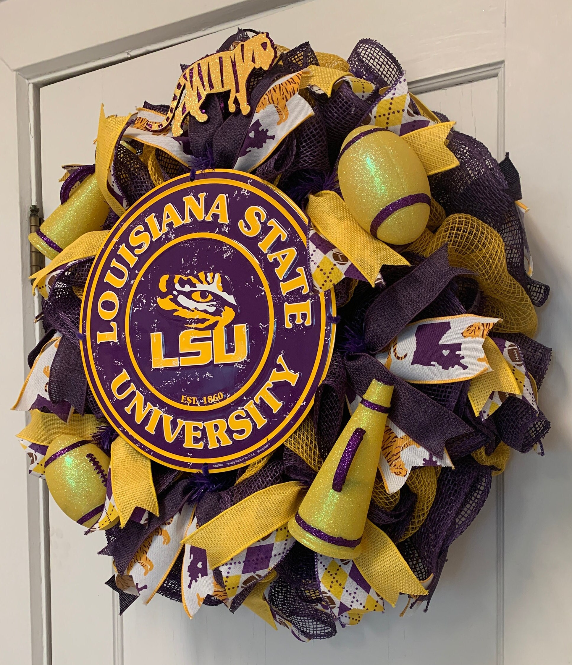 LSU Tigers Wreath Louisiana State University Wreath LSU - Etsy