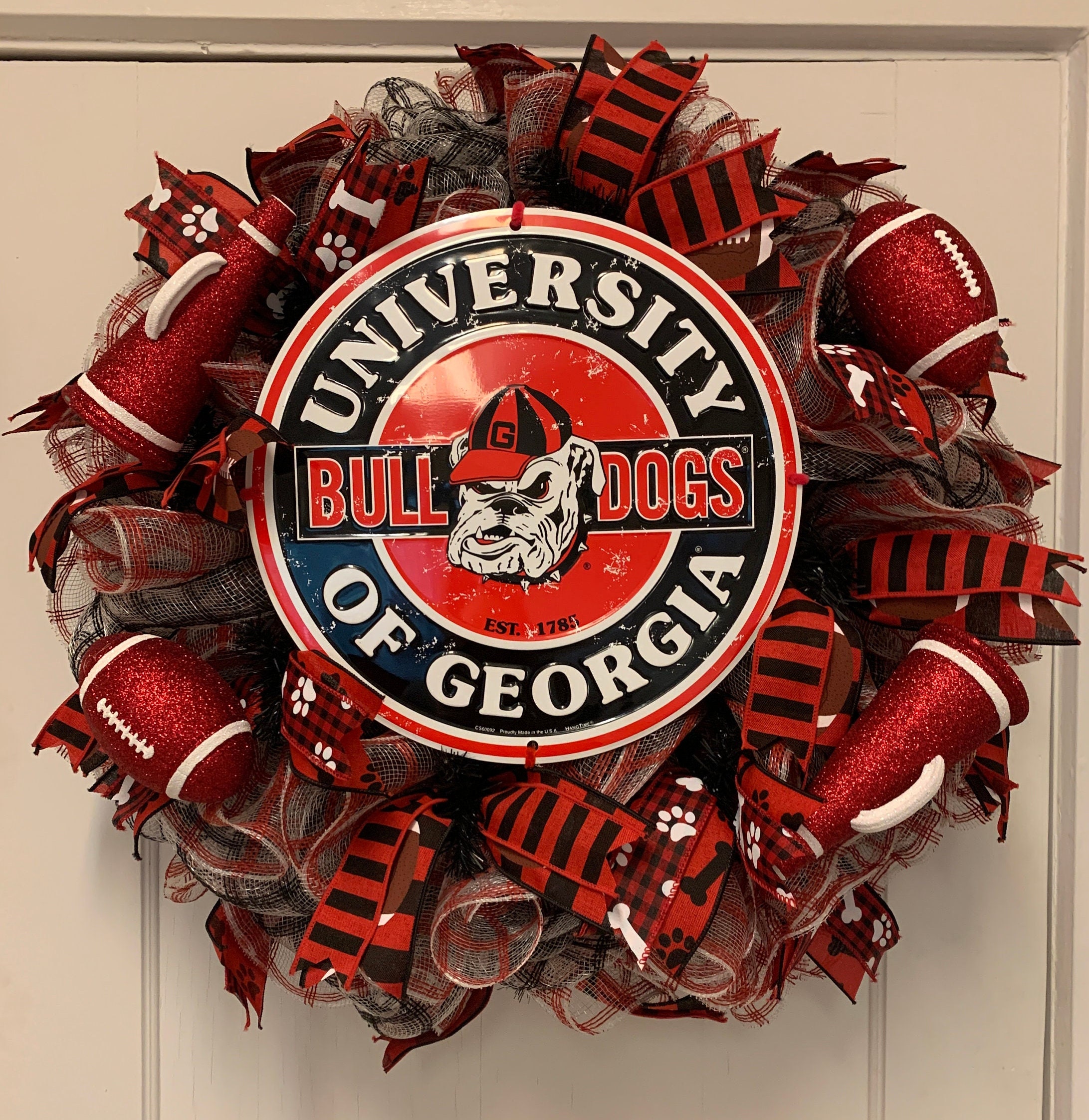 University of Georgia Wreath Bulldogs Wreath UGA Wreath - Etsy