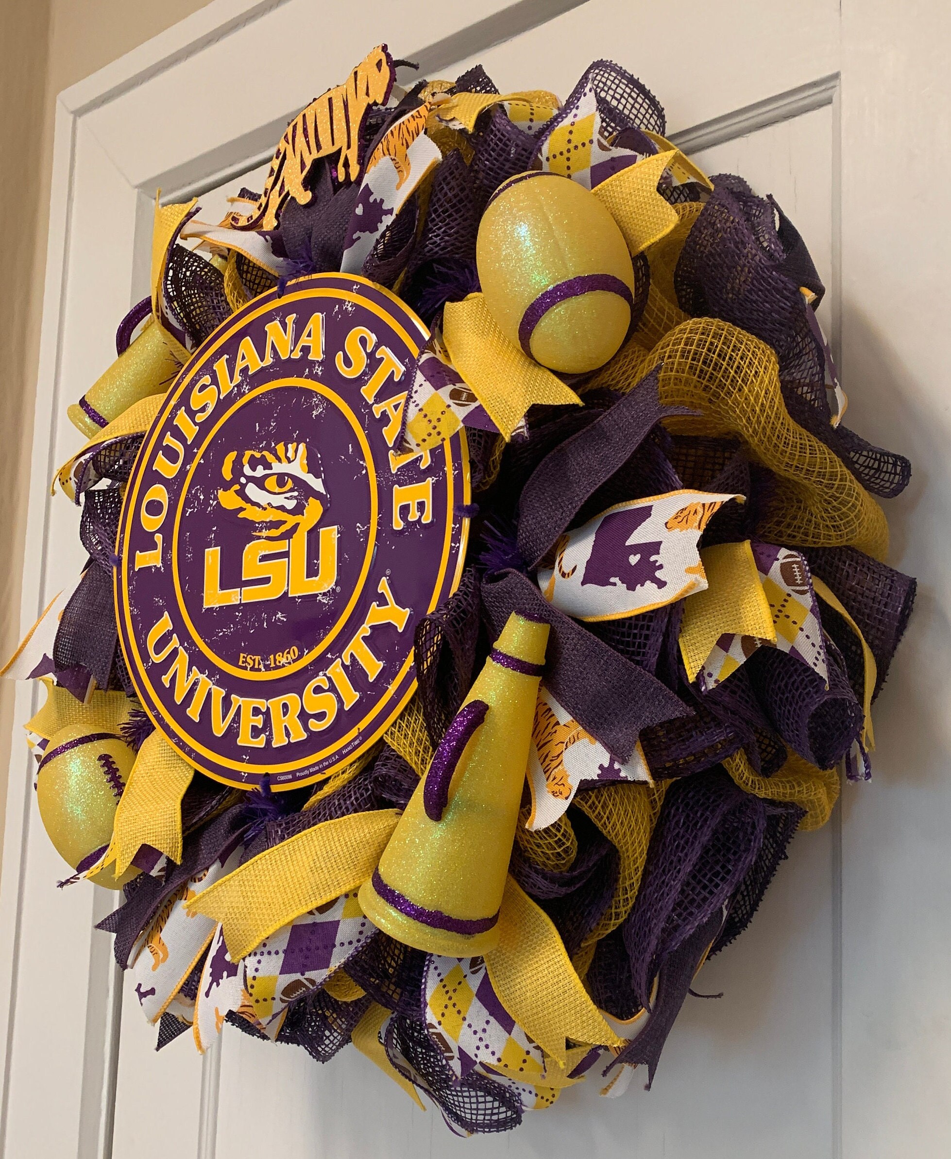 LSU Tigers Wreath Louisiana State University Wreath LSU - Etsy