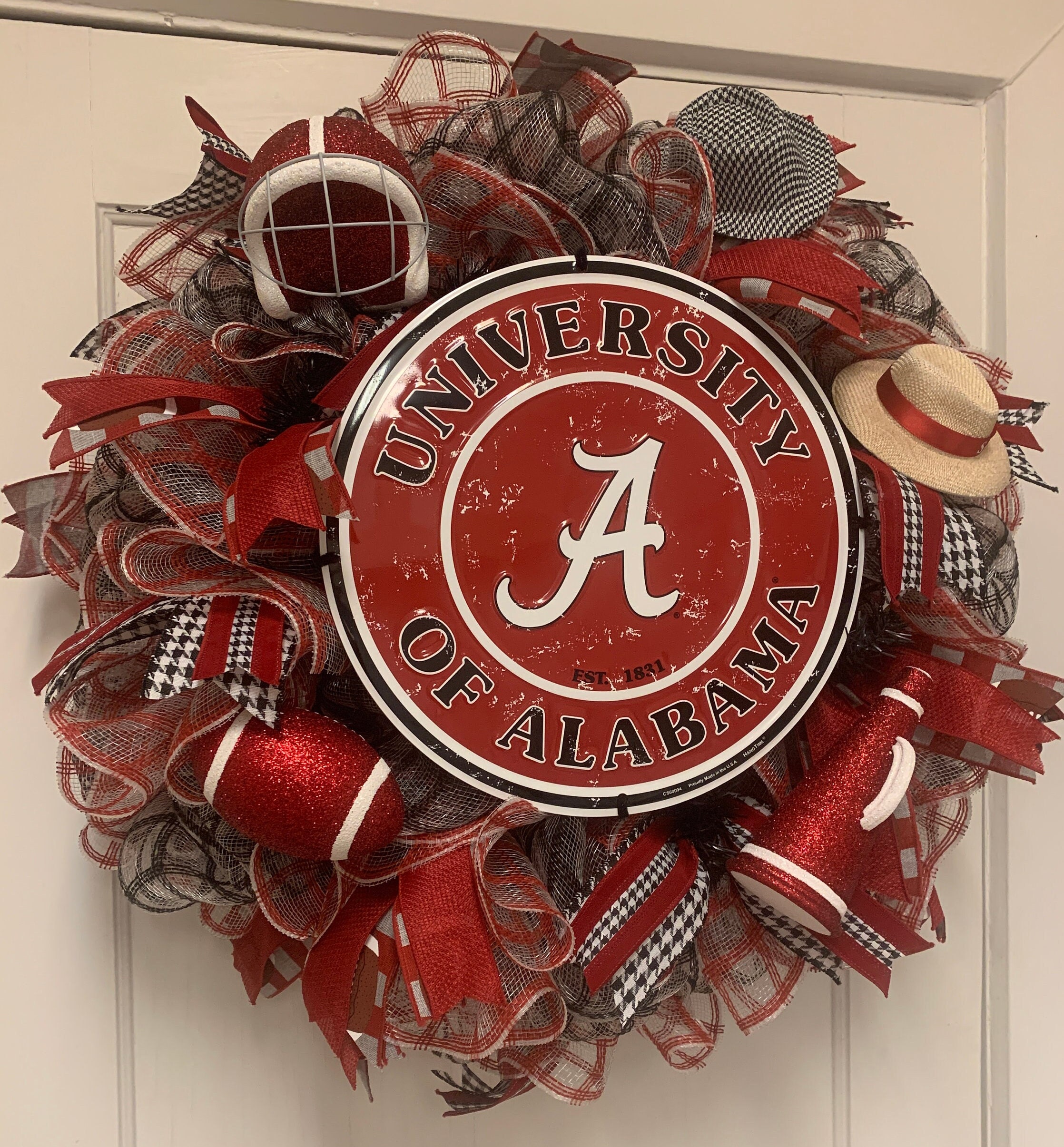 University of Alabama Wreath Roll Tide Wreath Bama Wreath Alabama ...