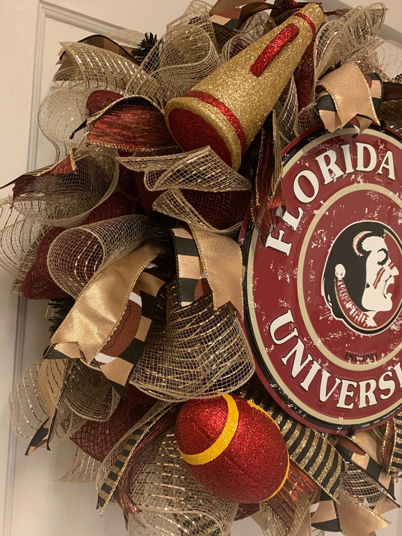 Florida State Wreath | FSU Wreath | Seminoles Wreath | Noles Wreath ...