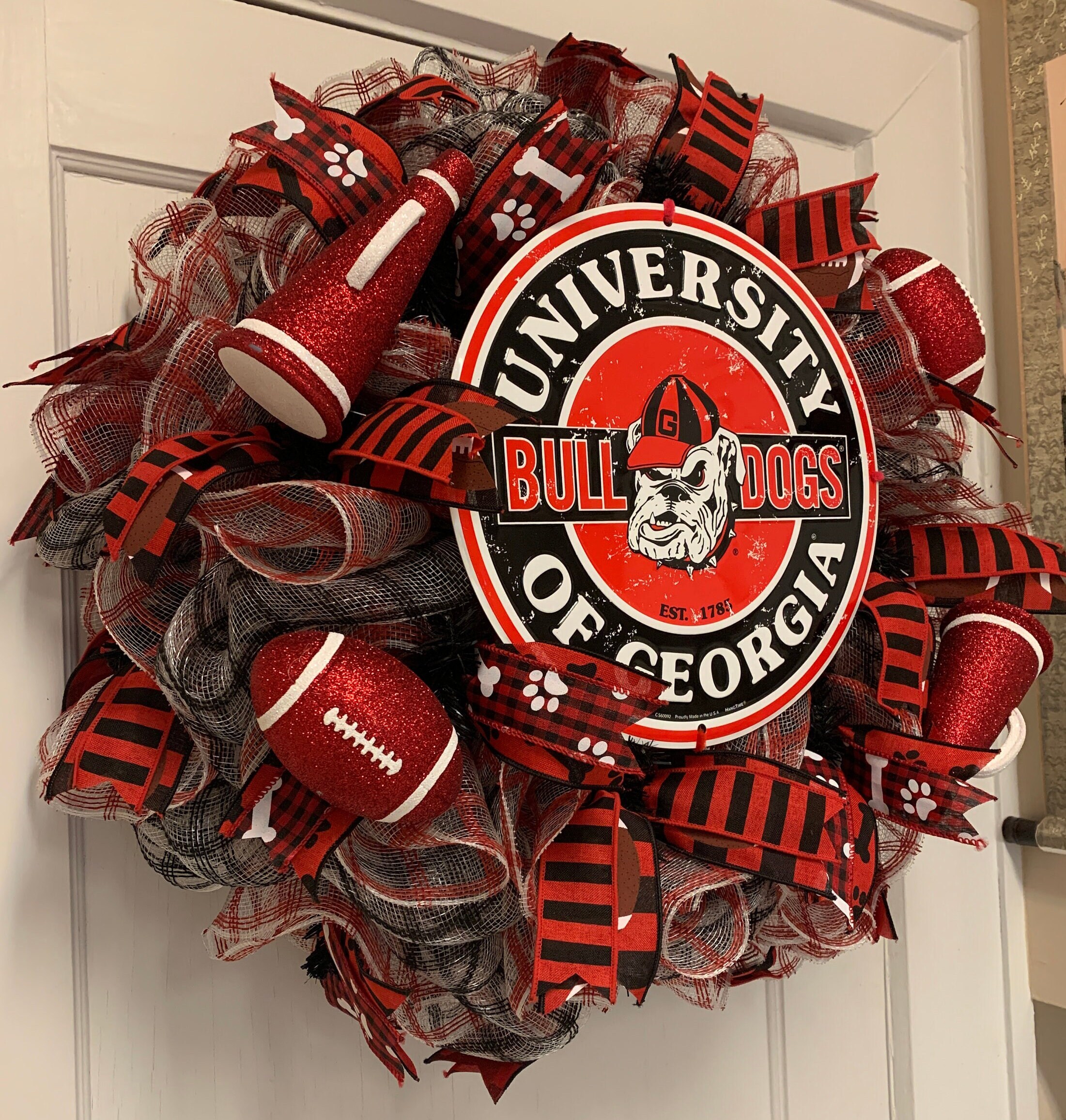 University of Georgia Wreath Bulldogs Wreath UGA Wreath - Etsy