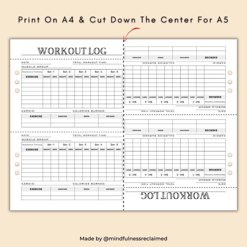 Workout Log, Fitness Tracker, Fillable Planner, PDF Planner, iPad ...