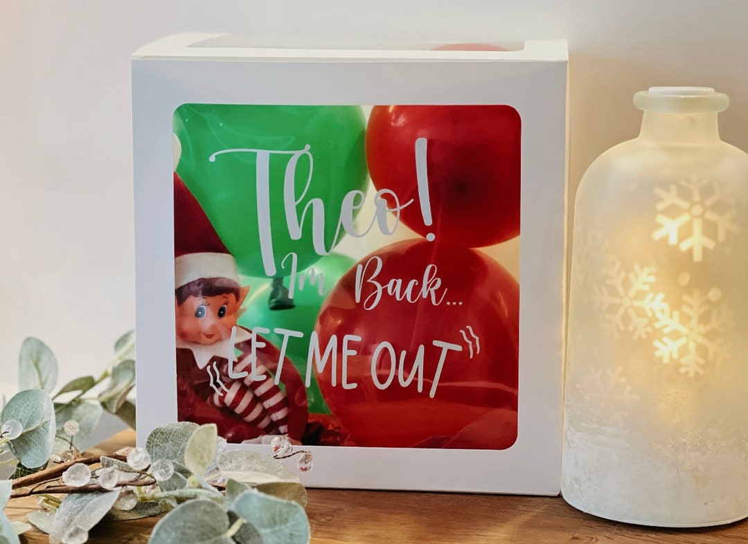 Personalised Christmas Elf in a Box 'i'm Back' - Etsy UK