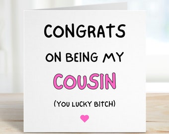 Personalised Cousin Birthday Card, Card for Her Special Cousin With Age and Name 14th, 15th ...