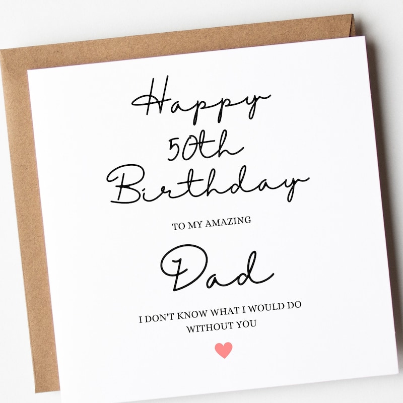 50th Birthday Card - Etsy