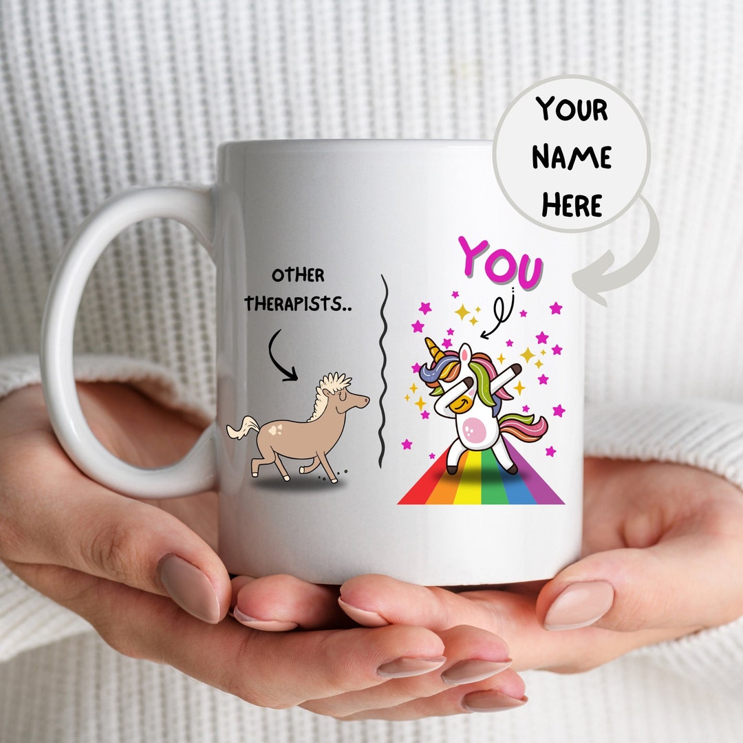 Funny Therapist Mug, Personalised Gift for Therapist, Custom Gift Idea ...