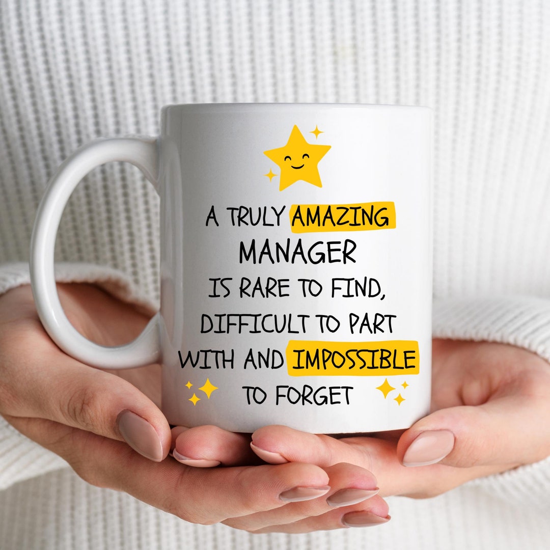 An Amazing Manager Thank You Gift for Manager Leaving Work Mug ...