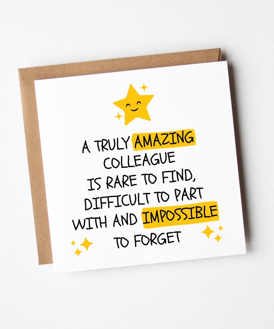 An Amazing Colleague Thank You Card Card for Colleague - Etsy