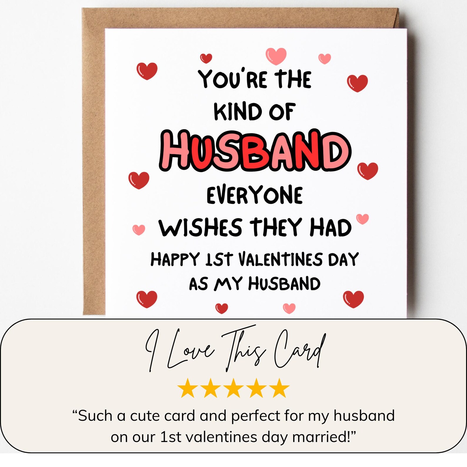 First Valentines Day Husband Valentines Card for Husband Happy ...