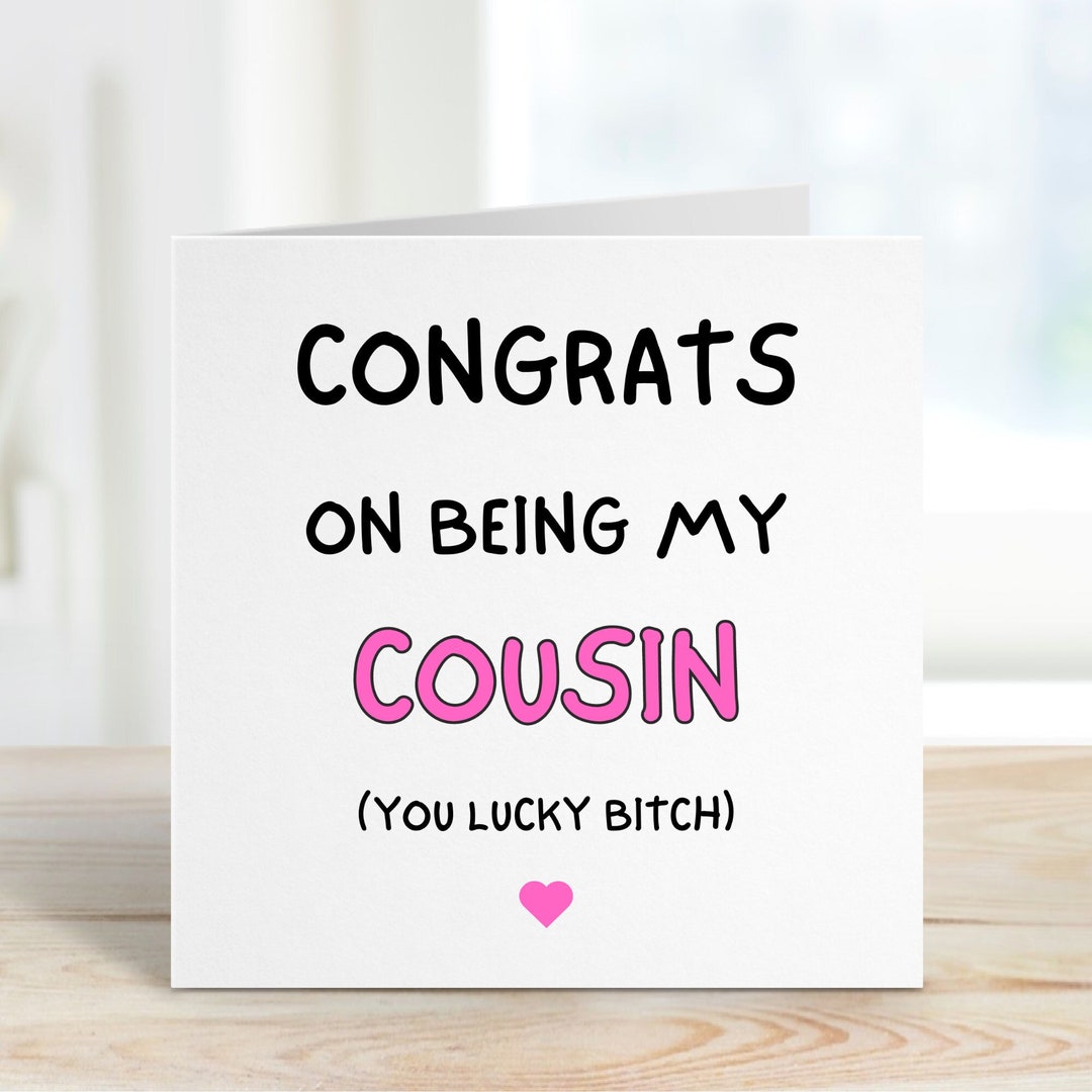 Cousin Card, Funny Cousin Birthday Card, Birthday Card for Cousin ...