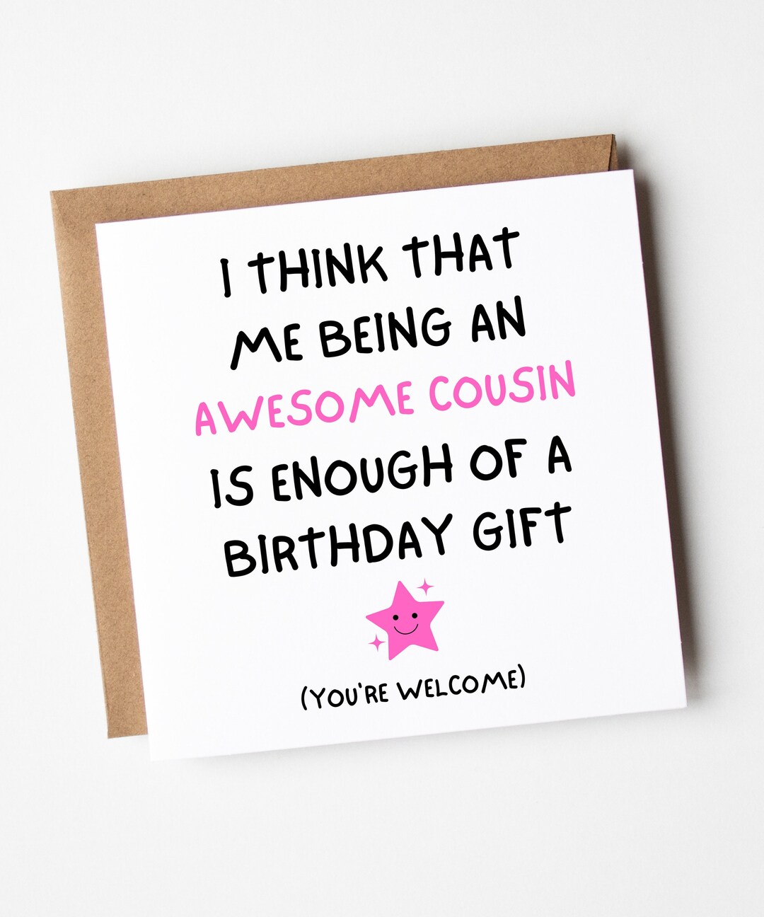 Cousin Birthday Card, Funny Birthday Card for Cousin, Funny Cousin ...