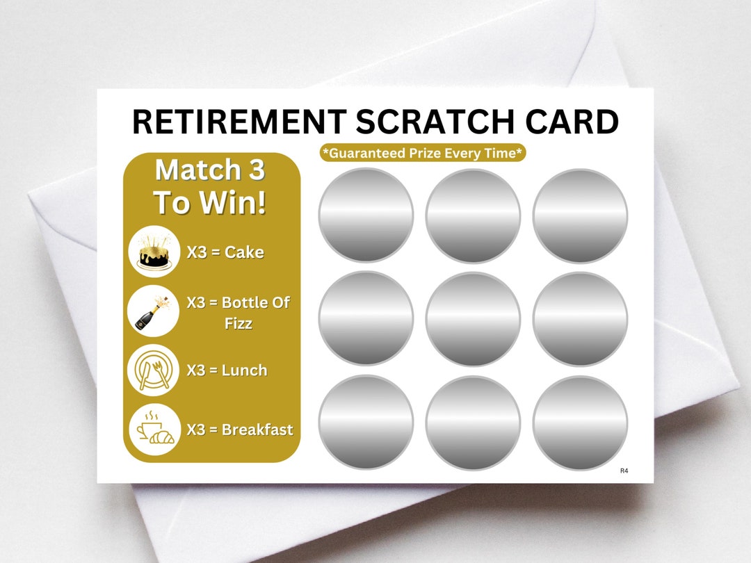 Retirement Gift for Women, Retirement Scratch Card, Retirement Gift ...
