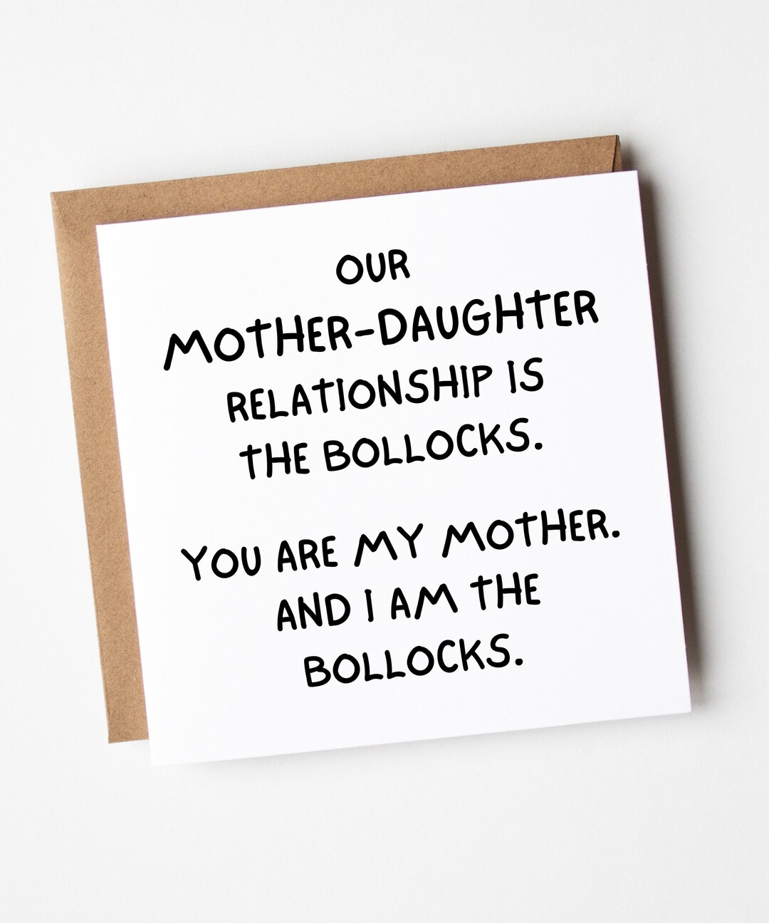 Rude Mum Birthday Card, Our Mother Daughter Relationship Card, Mum ...