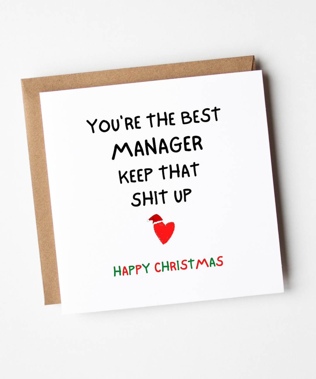 Manager Christmas Card Happy Christmas Card for Manager - Etsy