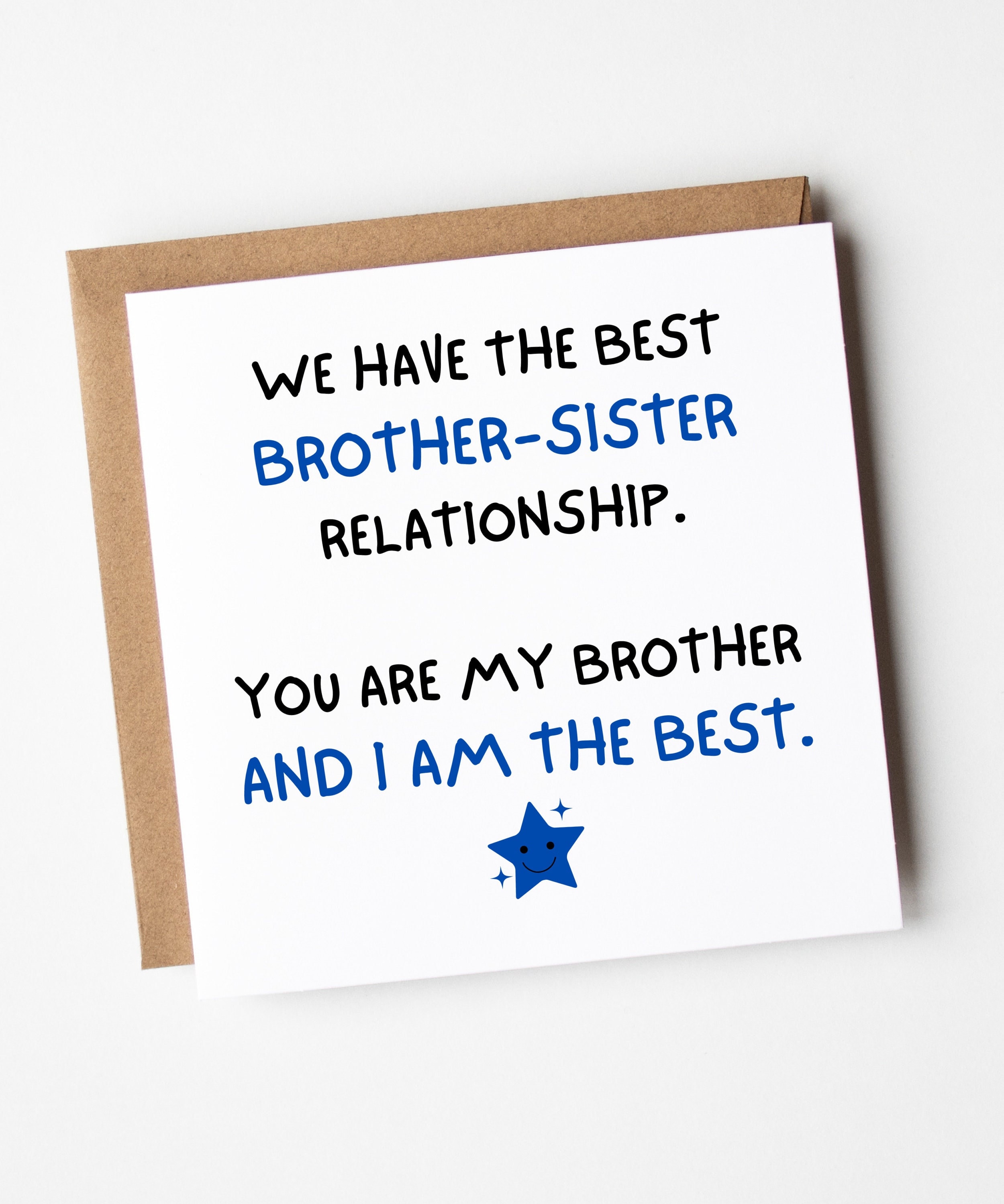 Brother Birthday Card Funny Brother Sister Relationship Card - Etsy