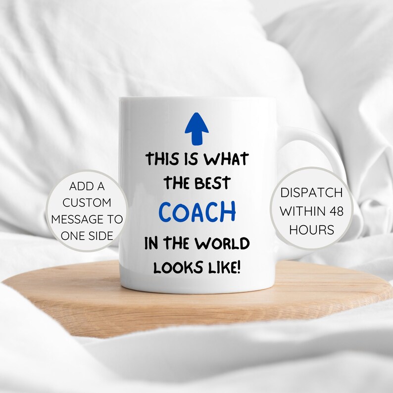 Personalised Best Coach Mug Best Coach in the World Thank You Gift From ...