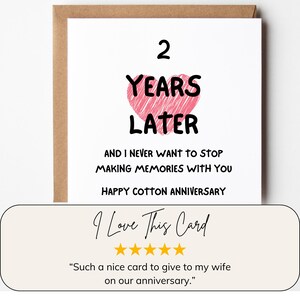 Romantic 2nd Anniversary Card Sentimental Anniversary Cards Making ...