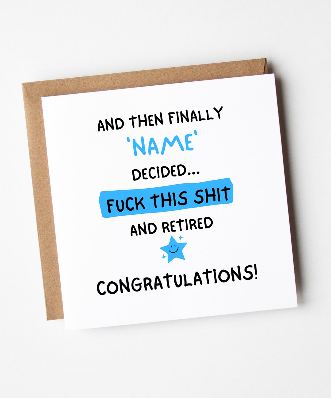 Retirement Card for Men, Personalised Retirement Congratulations Card ...