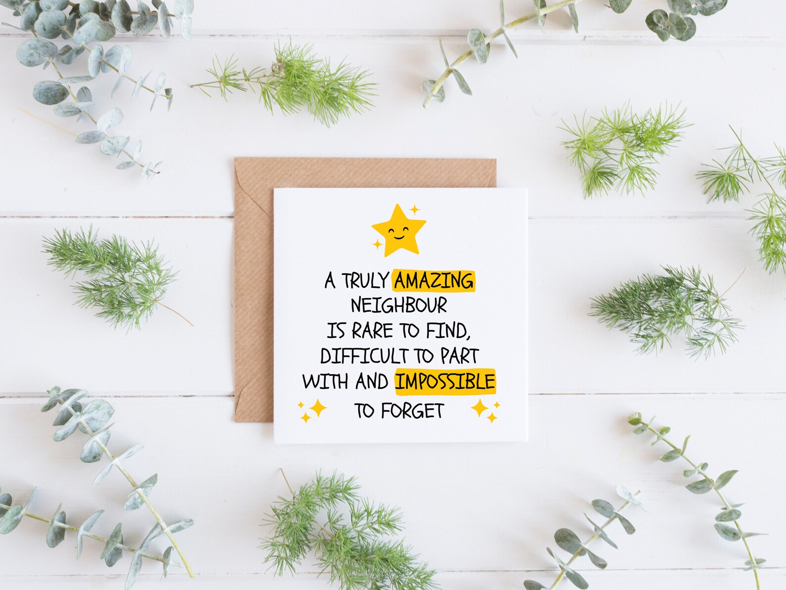 Neighbour Card, Thank You Neighbour Card, Neighbour Gift, Neighbour ...