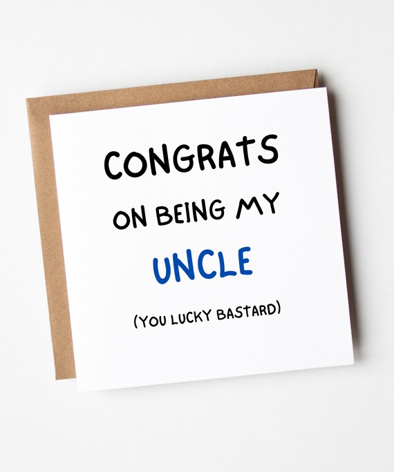 Uncle Card Congrats on Being My Uncle Card Card for Uncle - Etsy UK