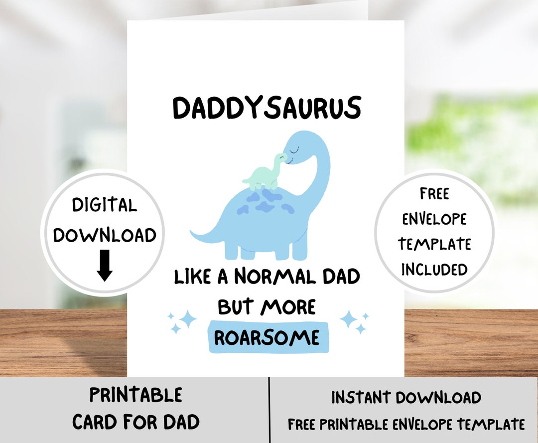 Dad Birthday Card Printable Download, Birthday Card for Daddy, 5x7 ...