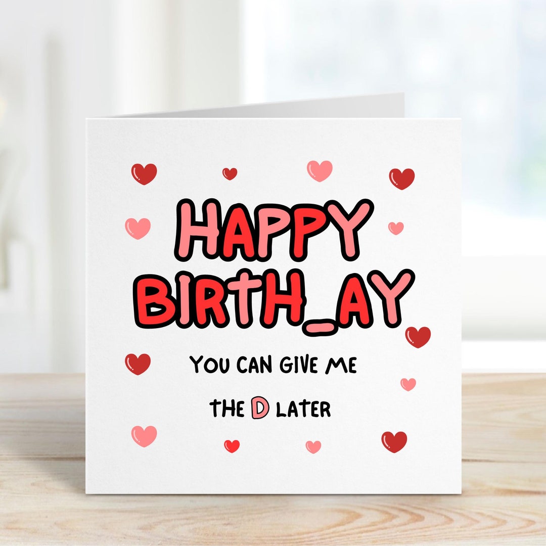 Cheeky Birthday Card, Husband Humour Birthday Card, Funny Boyfriend ...