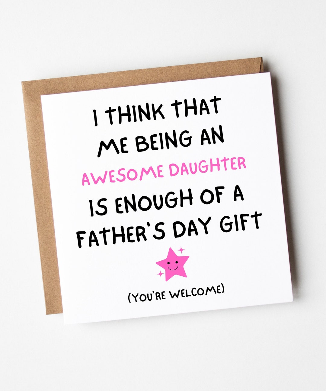 Funny Fathers Day Card From Daughter Dad Card From Daughter Sarcastic Funny Fathers Day Card From Daughter Dad Card From Daughter Sarcastic